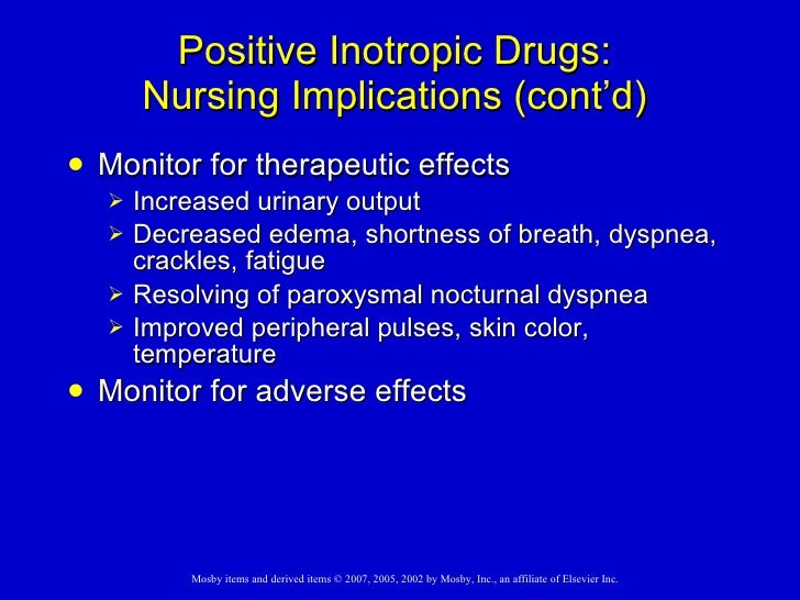 Pharmacology positive-positive inotropicagentsfixed