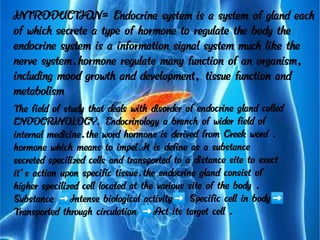 Endocrine system pharmacology 7th semester | PPT