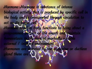 Endocrine system pharmacology 7th semester | PPT