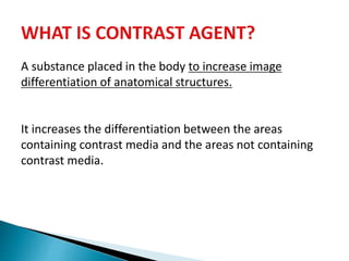 Pharmacology and contrast agents | PPTX