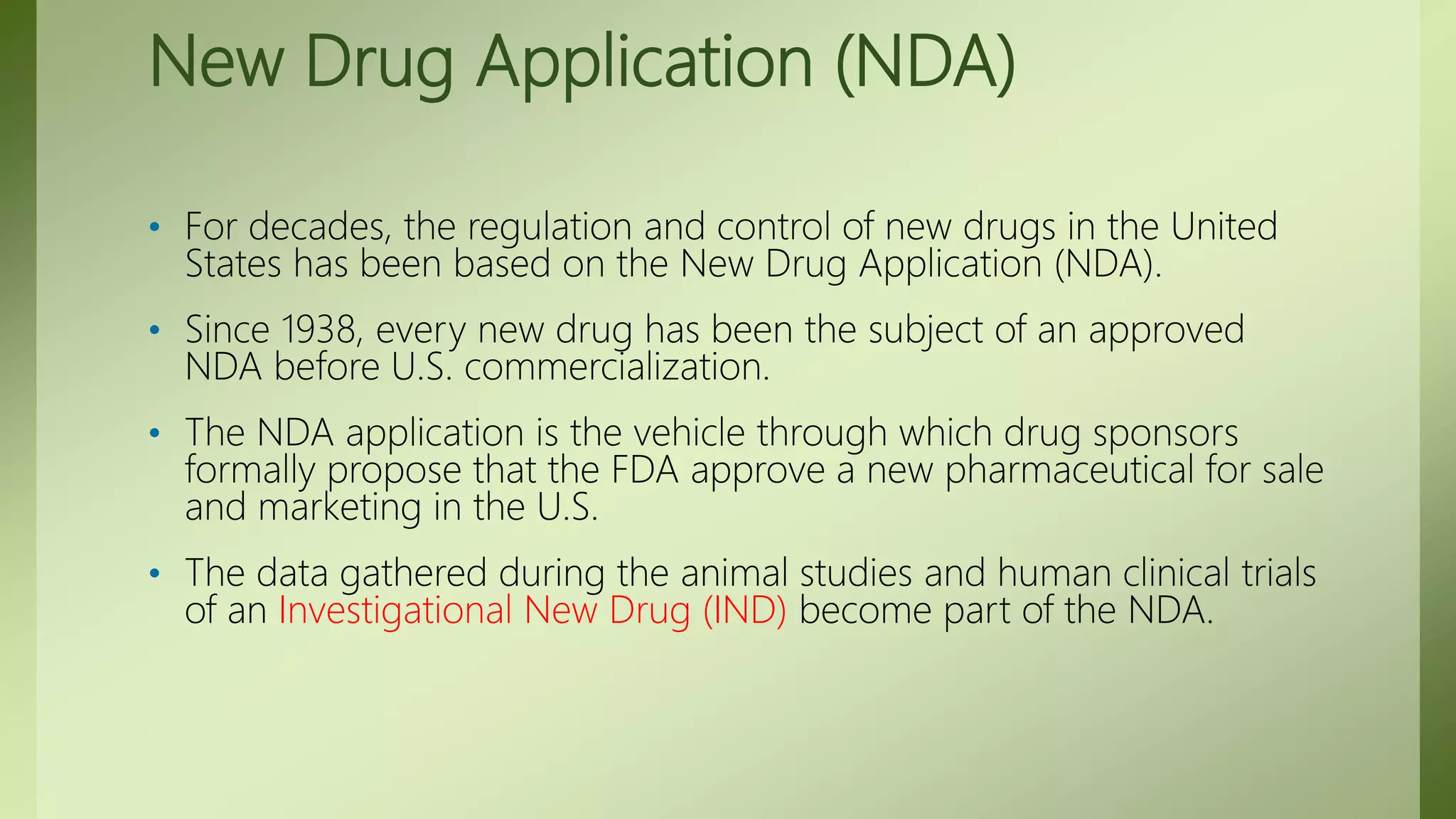 Application for New Drug Discovery (NDD) according to USFDA guidelines ...