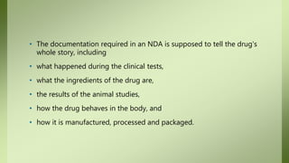 Application for New Drug Discovery (NDD) according to USFDA guidelines ...