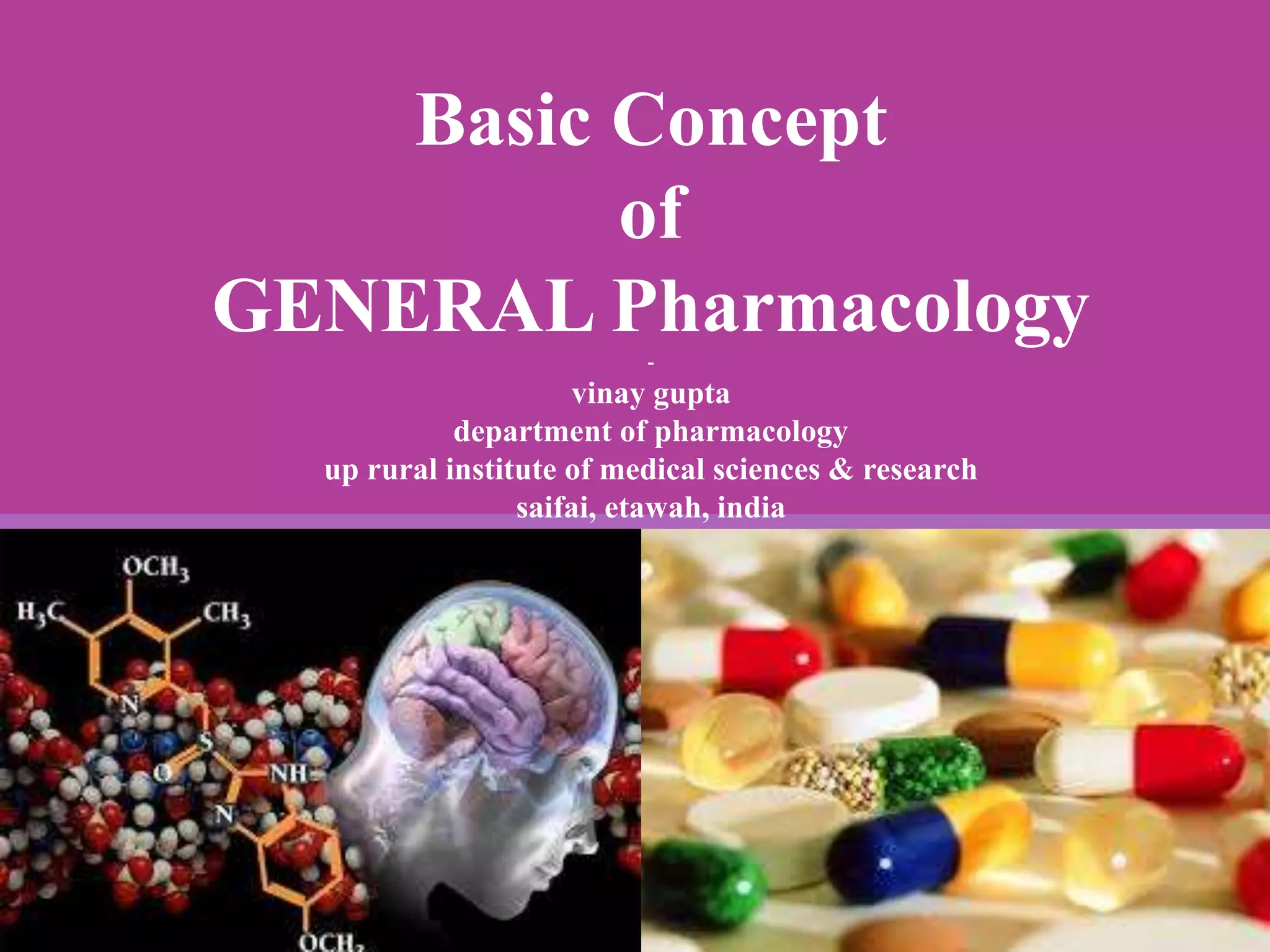 Pharmacology basic concept | PPTX