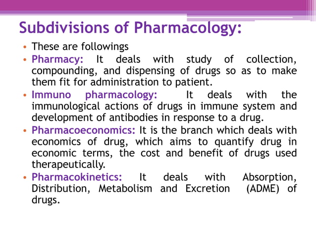 Pharmacology basic concept