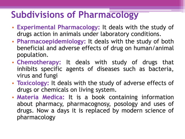 Pharmacology basic concept