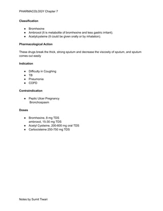 Pharmacology chapter No 7 full notes.pdf