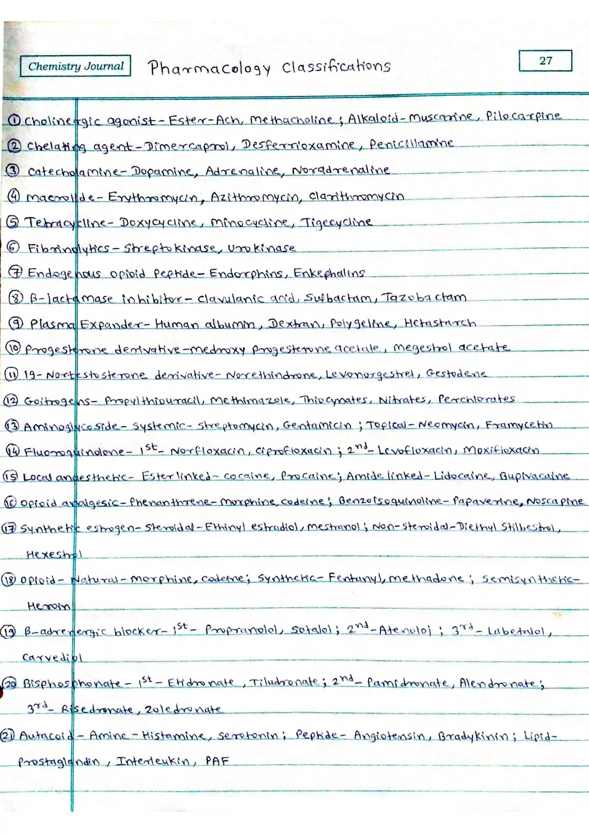 Pharmacology Classifications | PDF