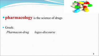 Pharmacology defintion & source of drugs | PPT