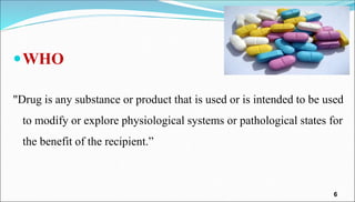 Pharmacology defintion & source of drugs | PPT