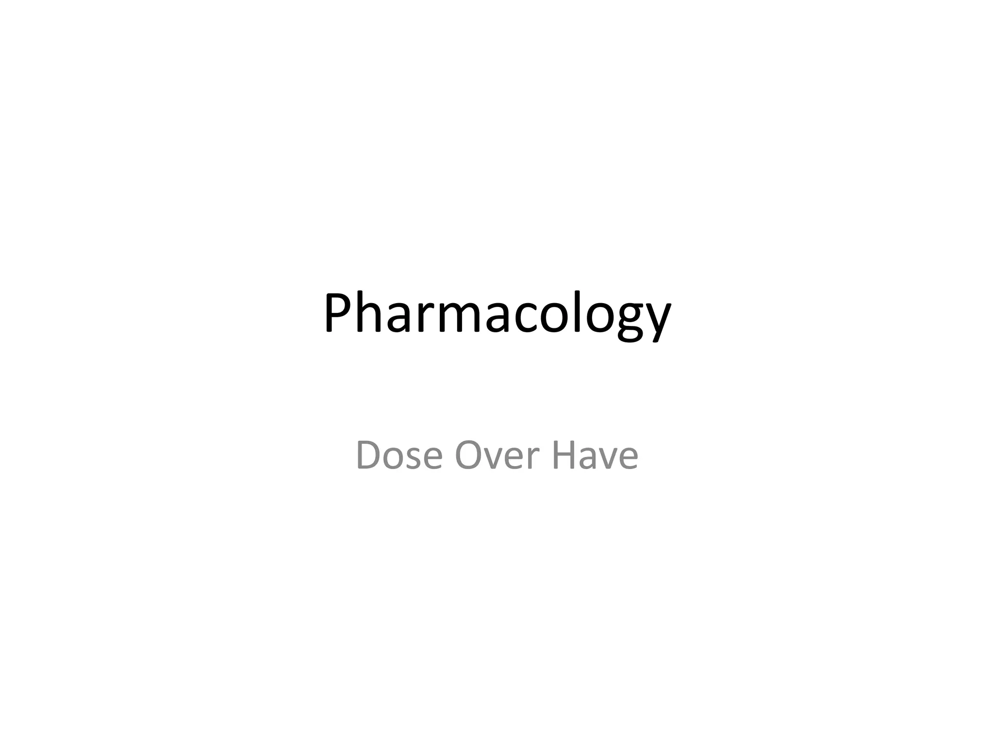 Pharmacology doh safe dose | PPT