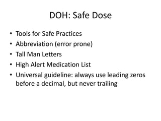Pharmacology doh safe dose | PPT
