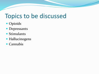 Drugs of abuse - Uncommon drugs - Pharmacology | PPTX