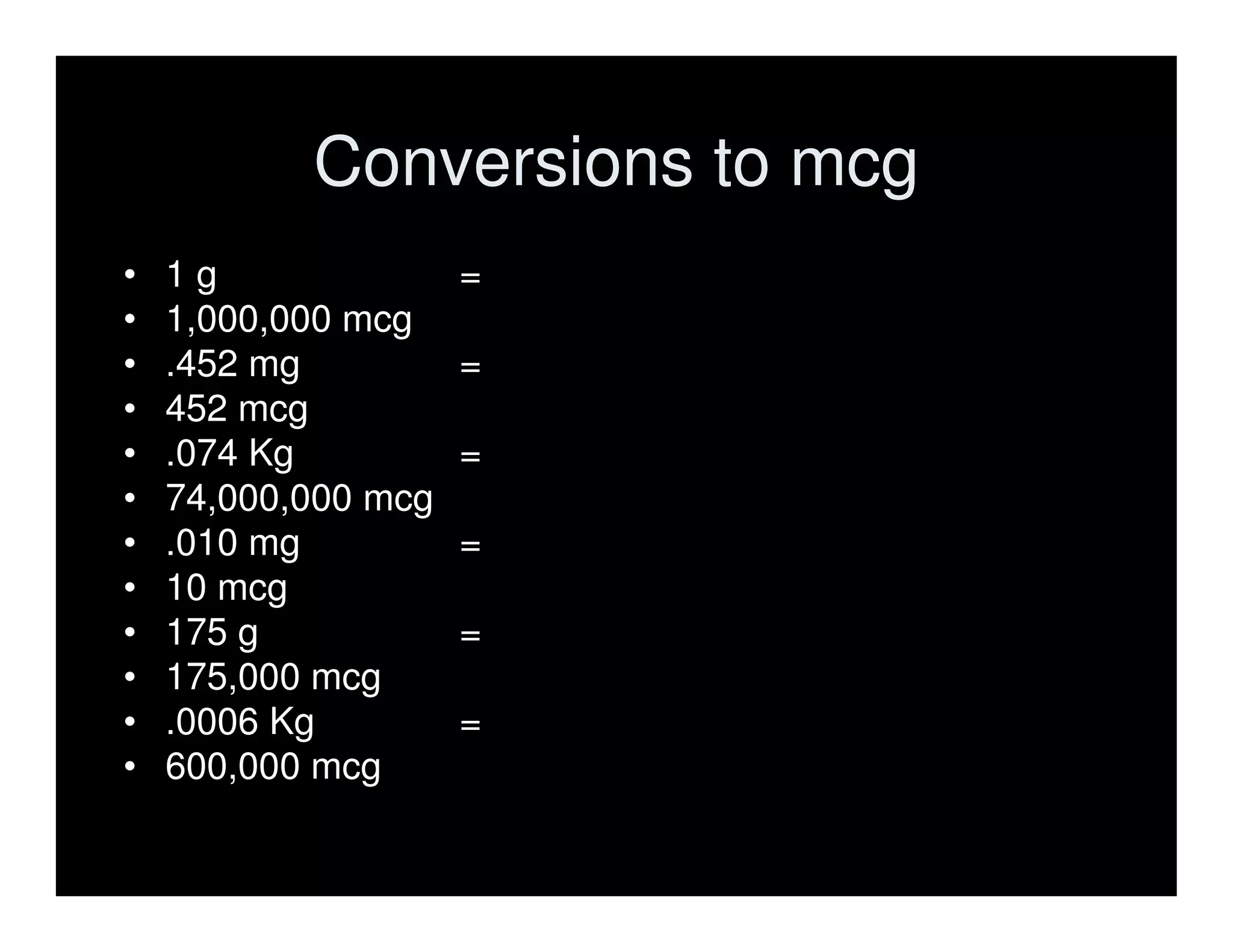 Pharmacology drug dosage calculations | PDF