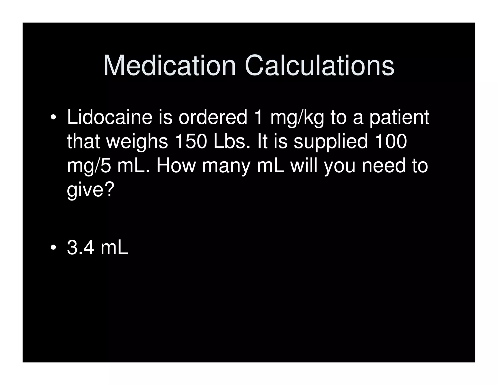 Pharmacology drug dosage calculations | PDF