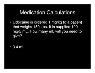 Pharmacology drug dosage calculations | PDF