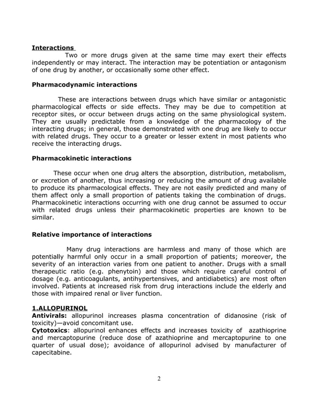 Pharmacology drug interaction hand book f | PDF | Free Download