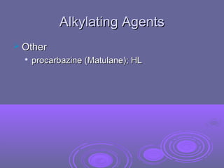 Procarbazine Mechanism Of Action