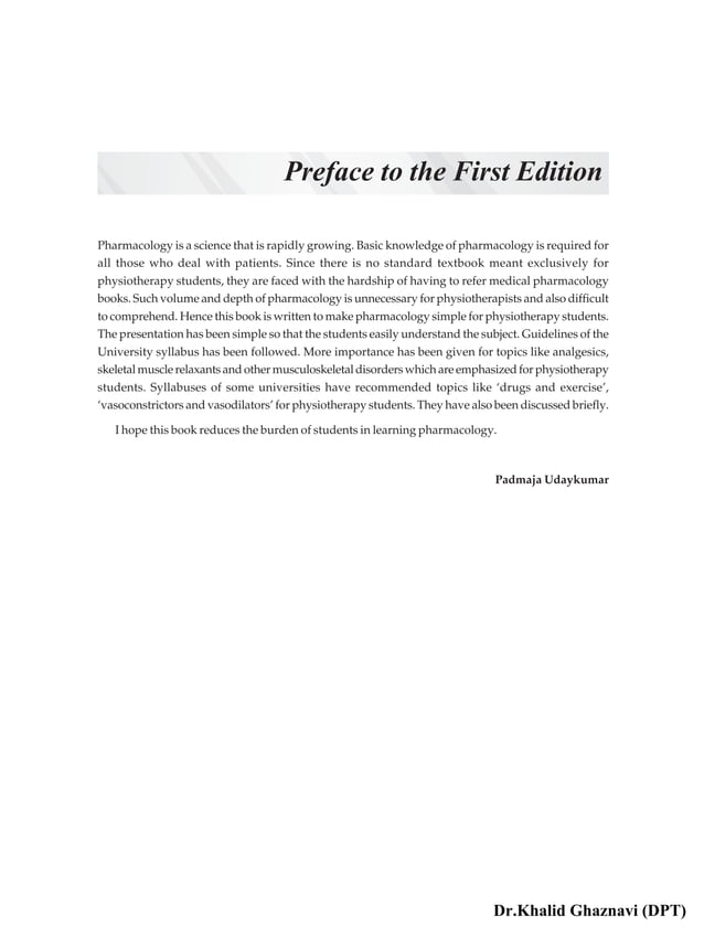 Pharmacology for Physiotherapy Book By Padmaja Udaykumar Second Edition ...