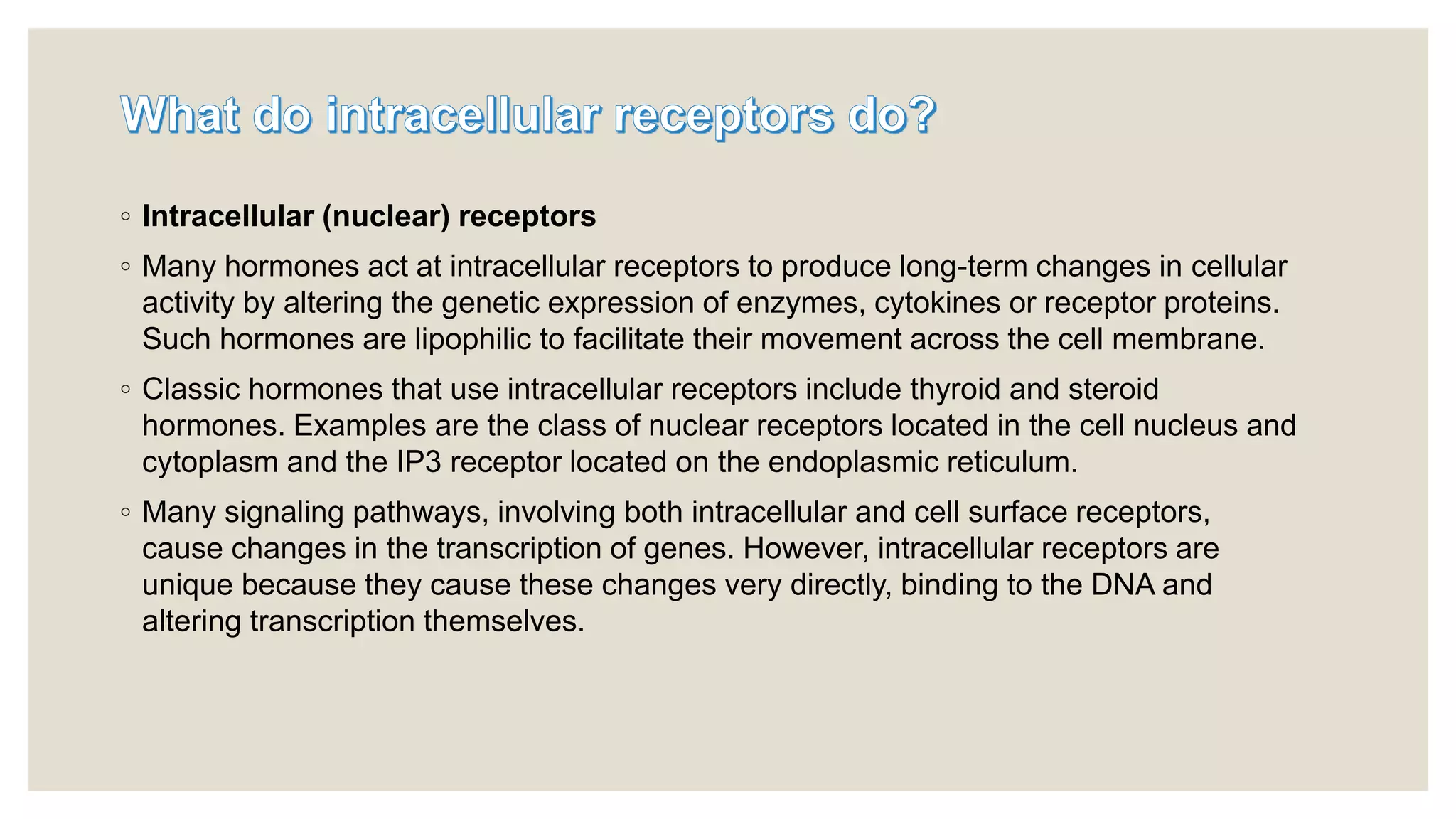 intracellular receptors | PPTX