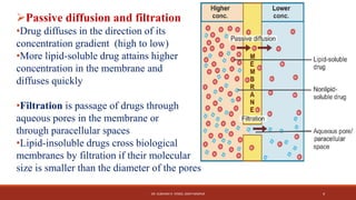 Pharmacology I- Pharmacokinetics (Absorption and Distribution) | PPTX