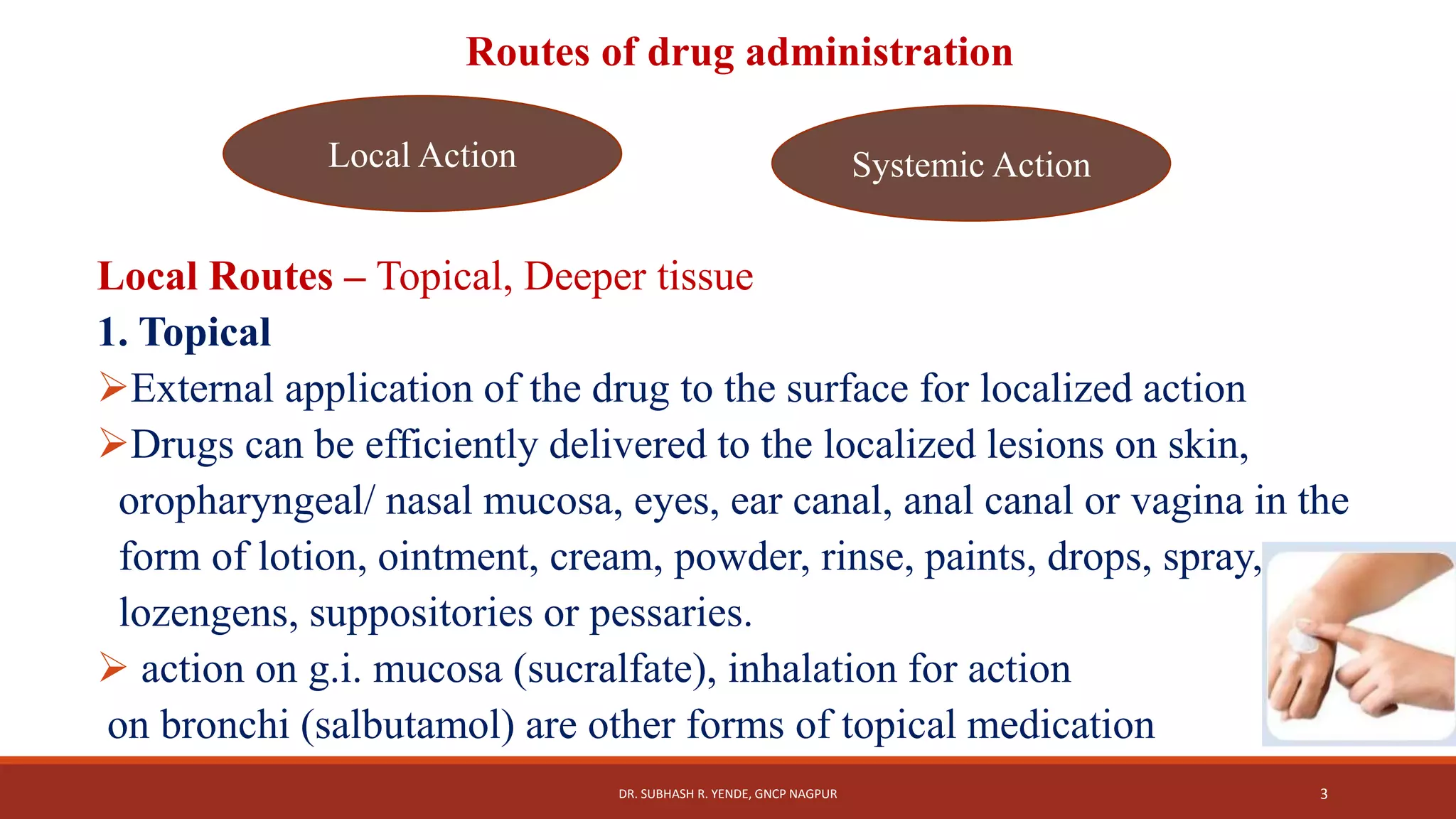 Pharmacology I Route of drug administration | PPTX