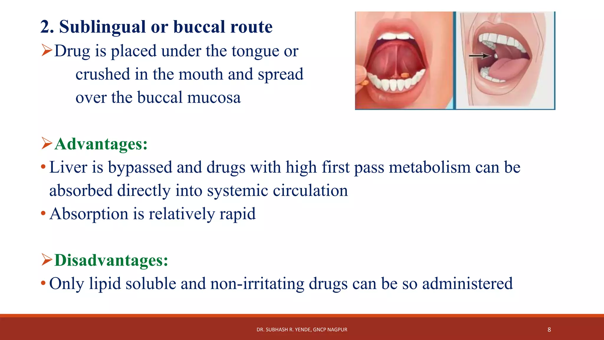 Pharmacology I Route of drug administration | PPTX