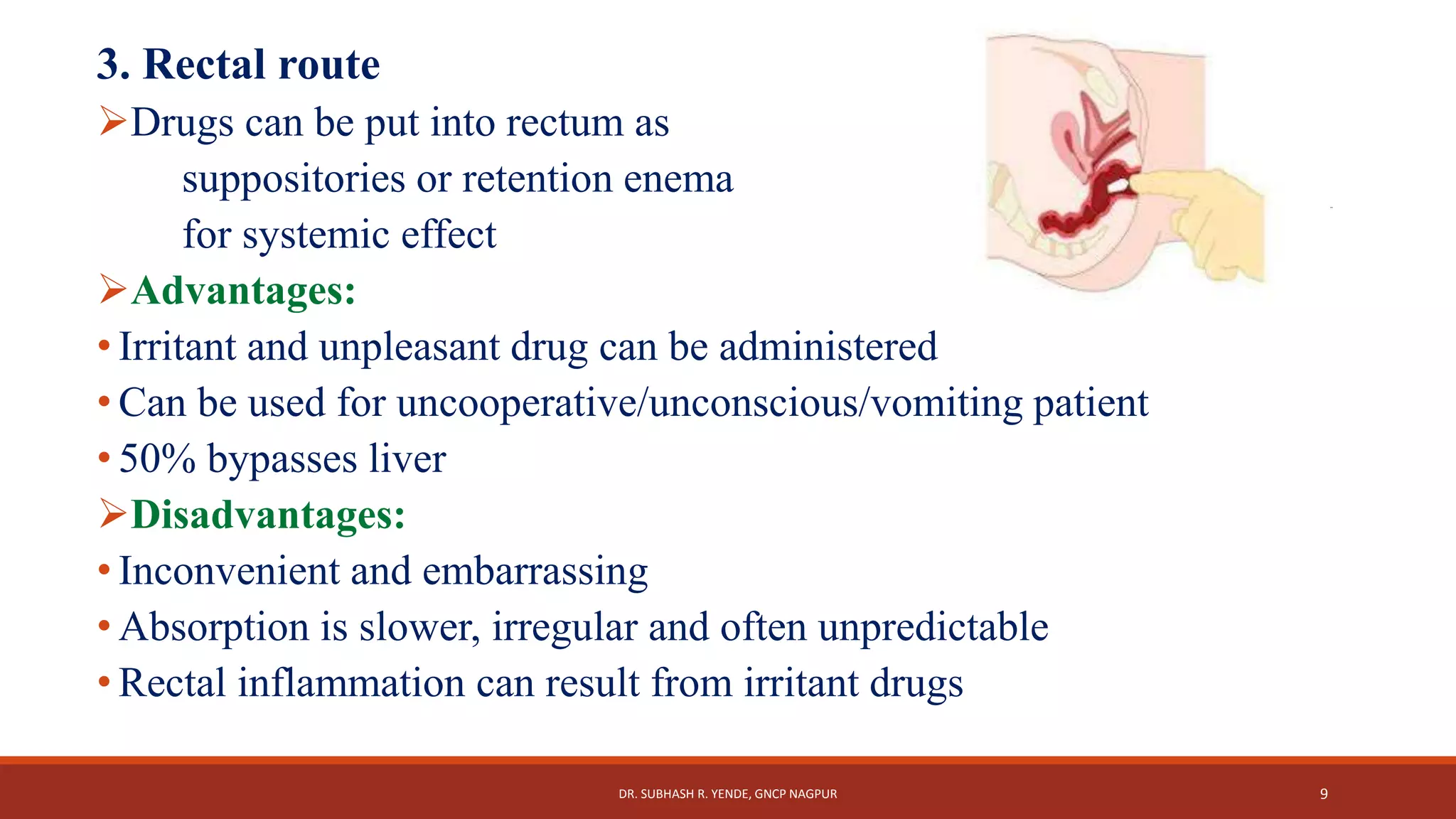 Pharmacology I Route of drug administration | PPTX