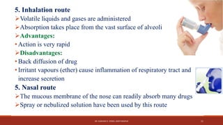 Pharmacology I Route of drug administration | PPTX
