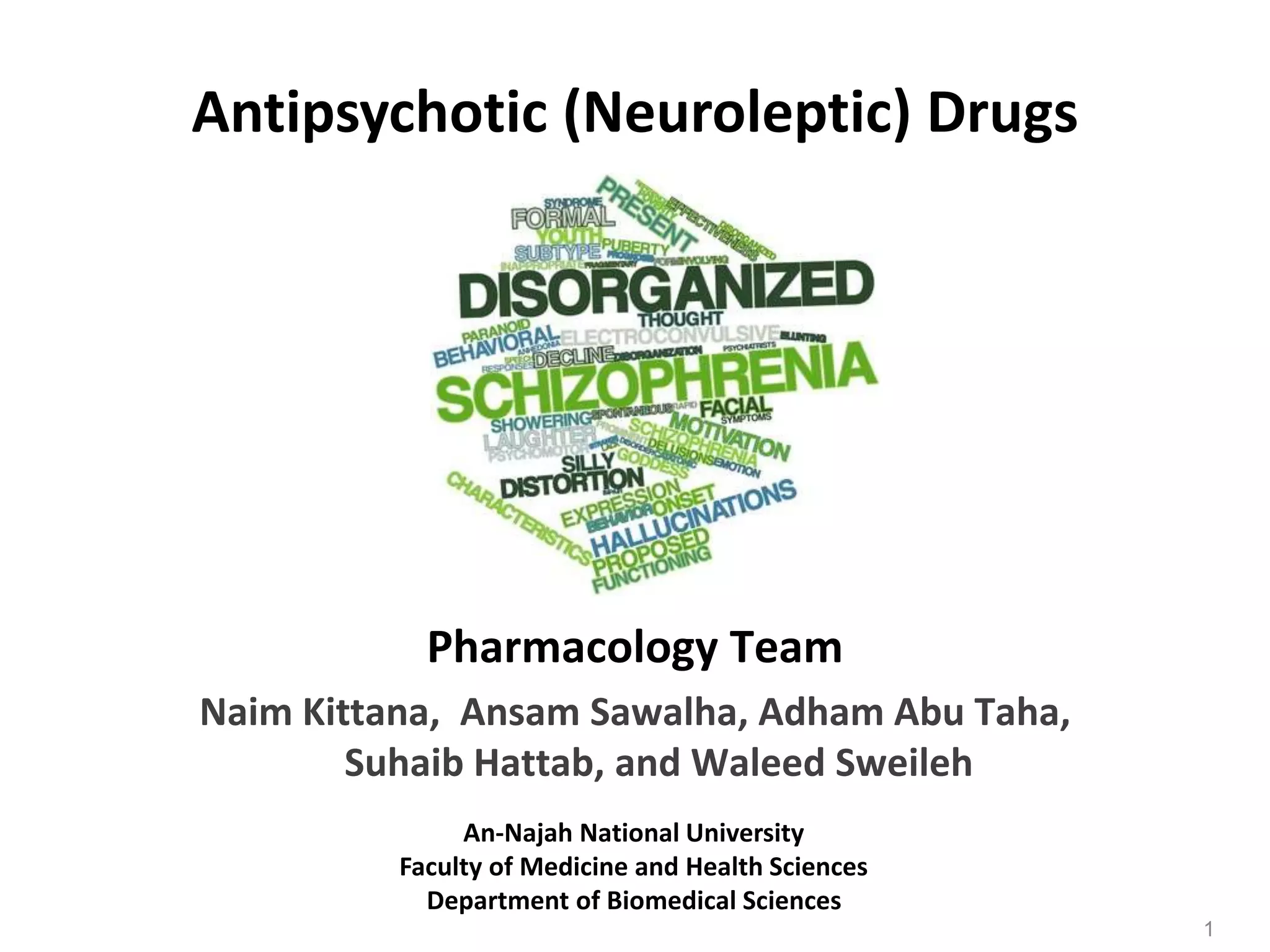 Pharmacology I, Antipsychotic (Neuroleptic) Drugs NK-Trimmed.pptx