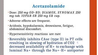 Diuretics & Anti-diuretics PHARMACOLOGY - II (UNIT II) | PPTX