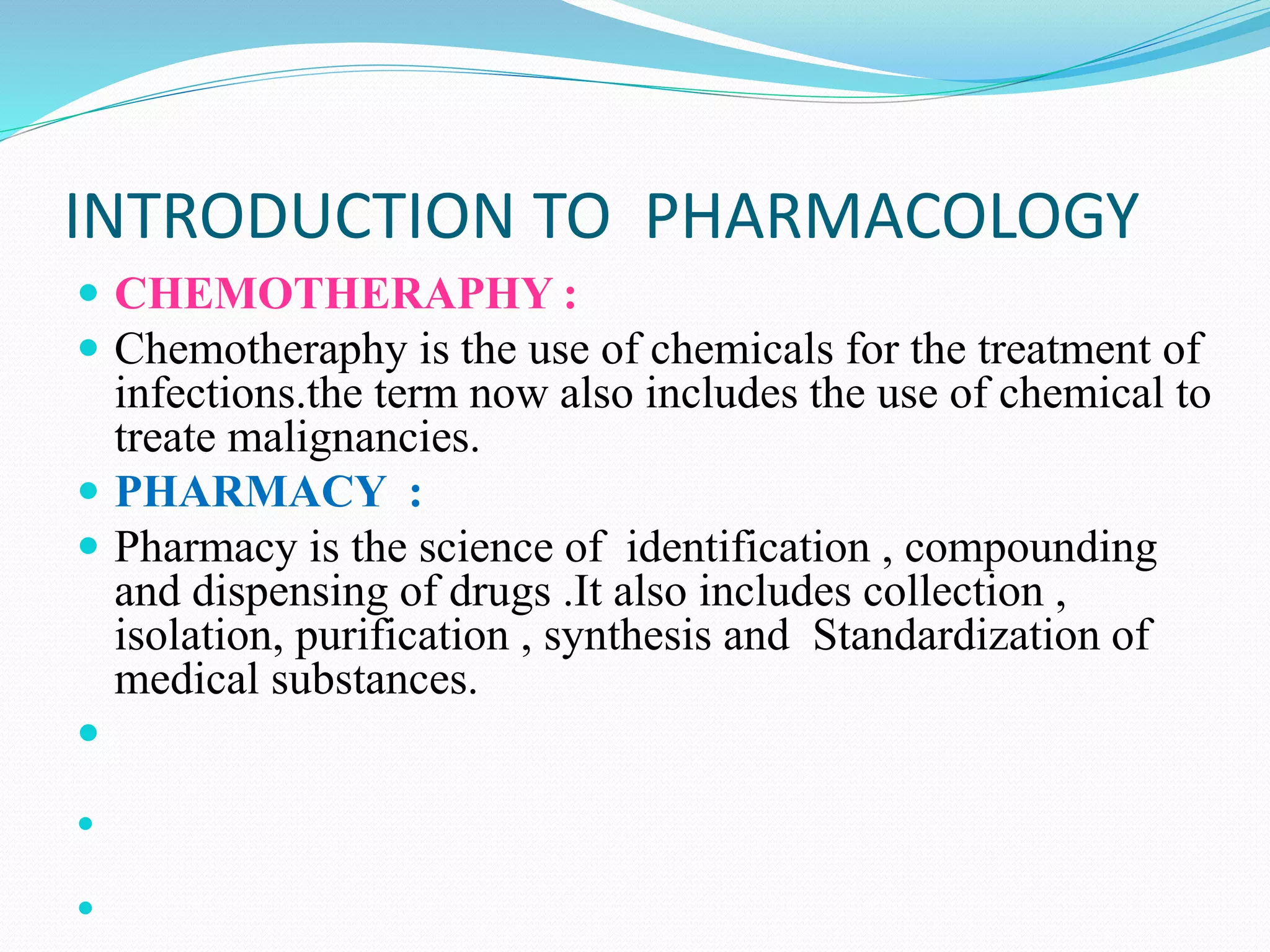 Introduction to Pharmacology for Nursing Students | PPTX
