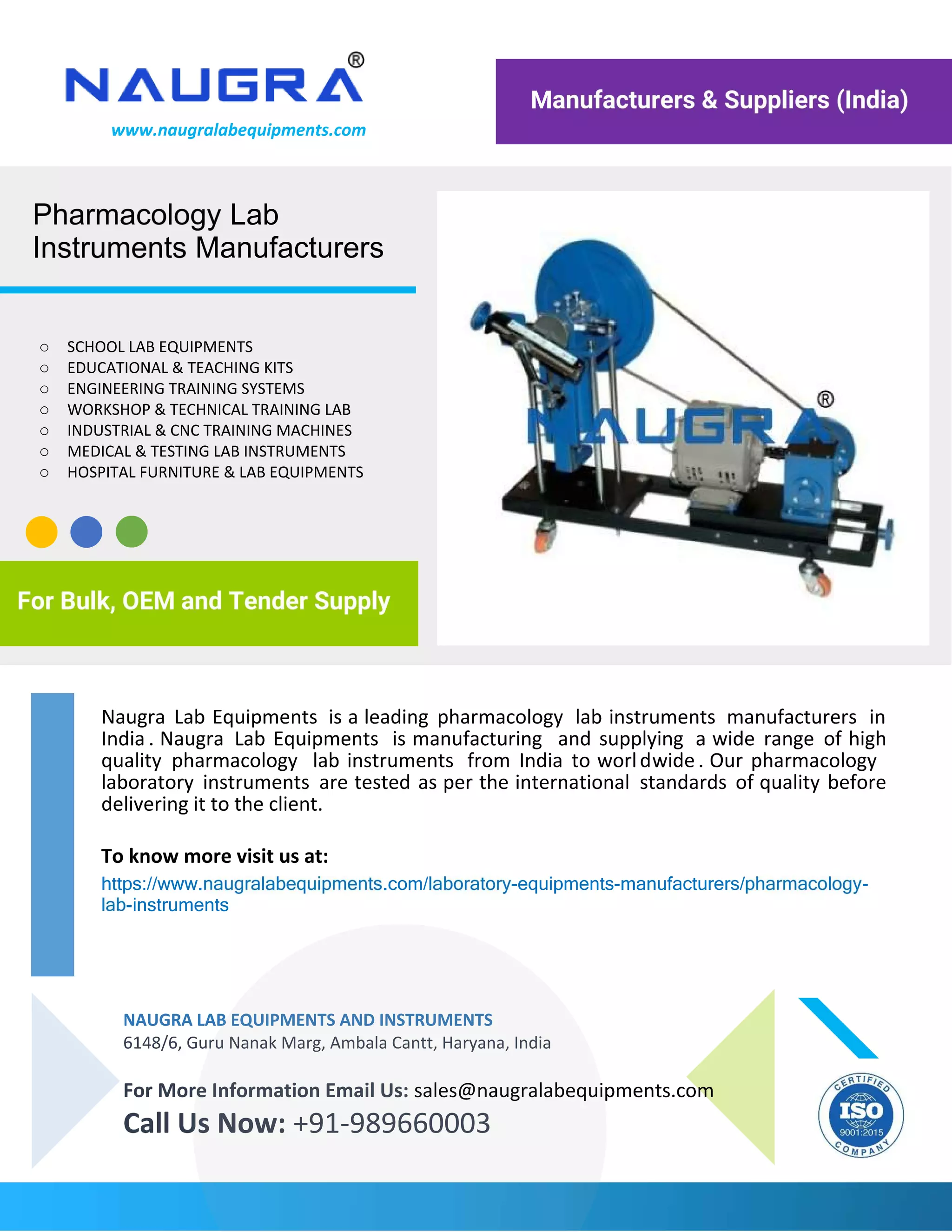 Pharmacology Lab Instruments Manufacturers.pdf