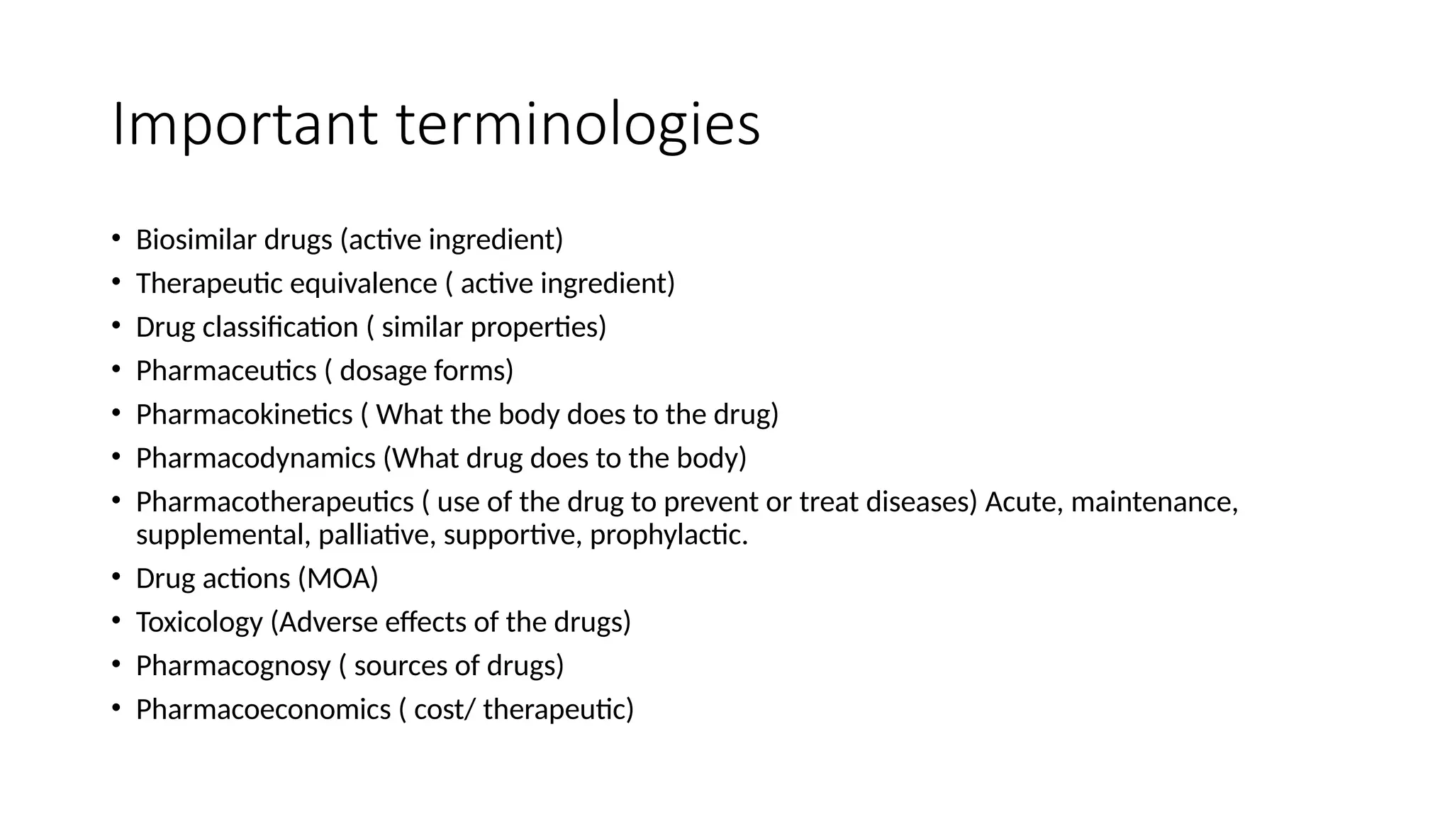introduction to pharmacology lecture notes | PPTX