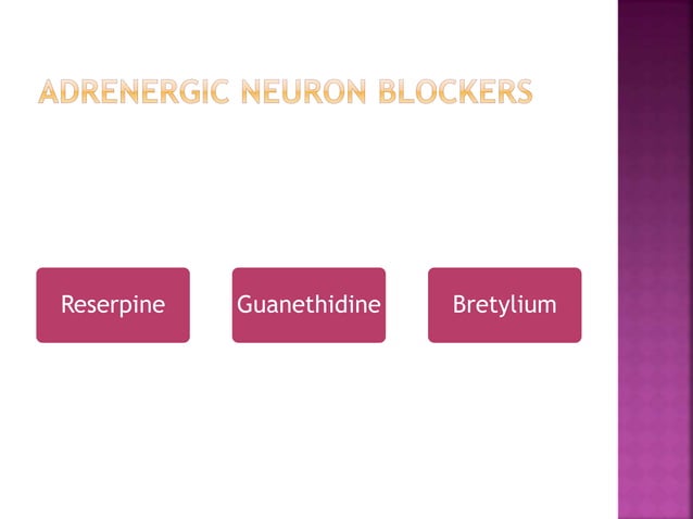 Pharmacology of Adrenergic Neuron Blockers | PPTX | Brain and Nervous ...