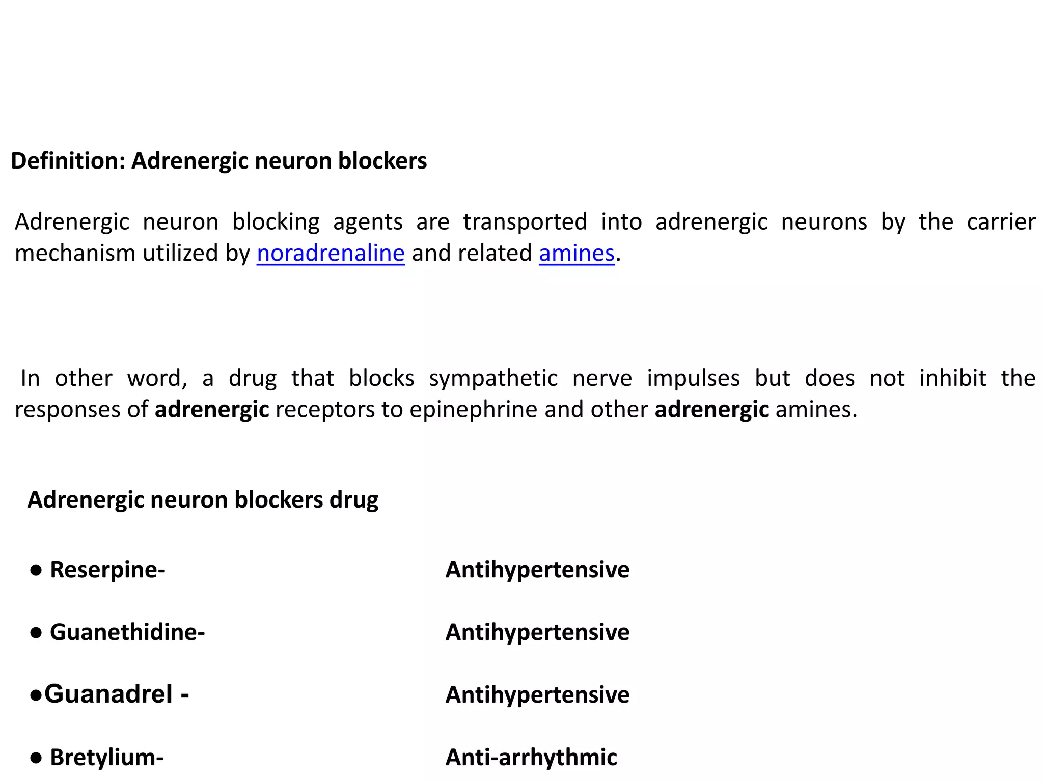 Pharmacology of adrenergic neuron blockers-Dr.Jibachha Sah,M.V.Sc ...
