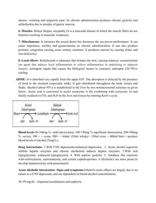 Pharmacology of alcohol | PDF | Digestive Disorders | Diseases and ...