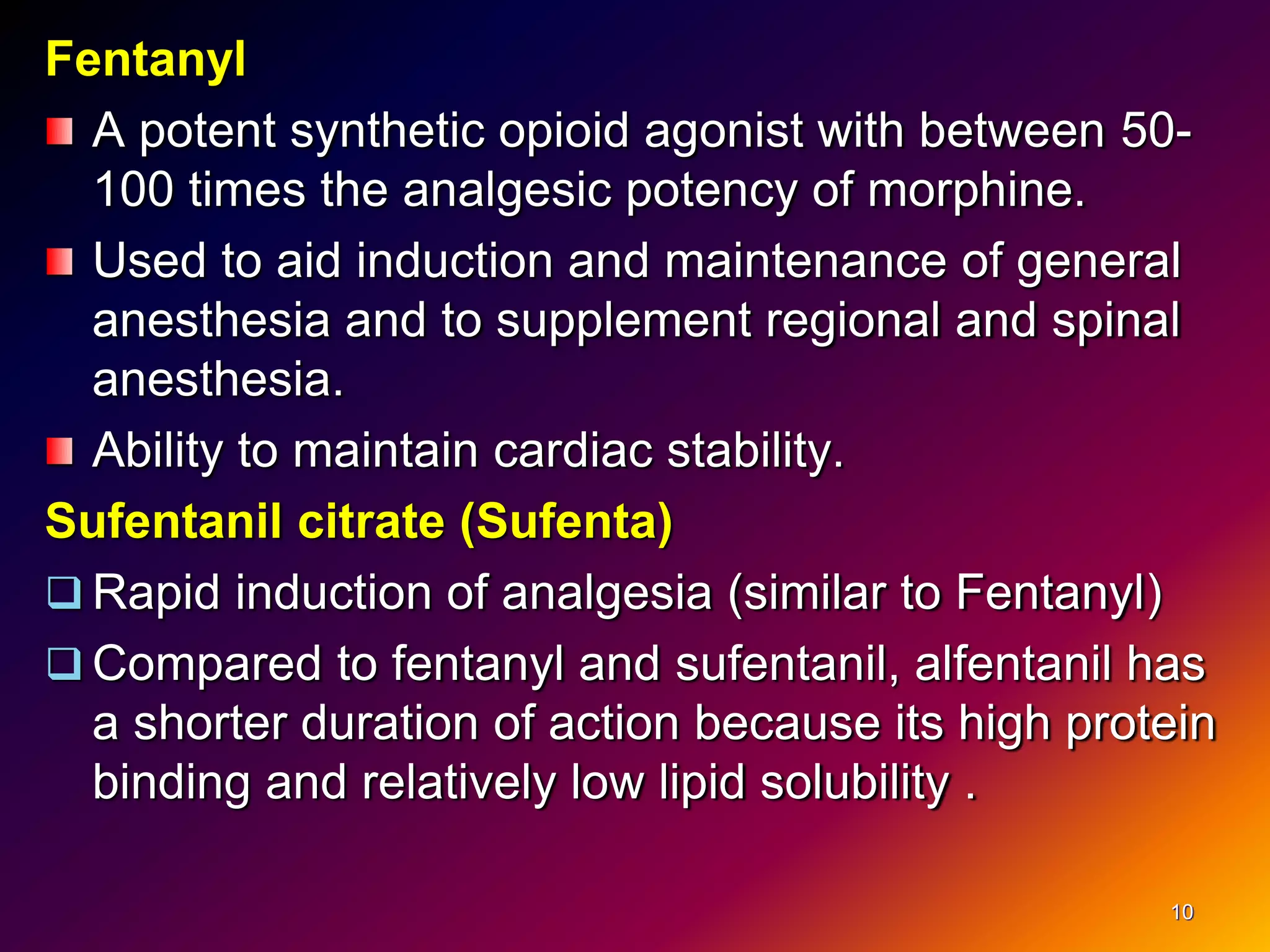 Pharmacology of general anesthetics | PPT