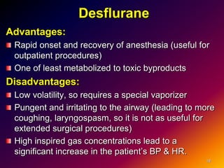 Pharmacology of general anesthetics | PPT