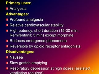 Pharmacology of general anesthetics | PPT