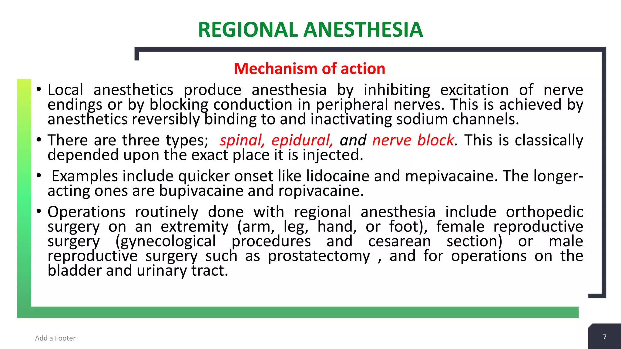 Pharmacology of anesthesia | PPTX