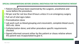 Pharmacology of anesthesia | PPTX