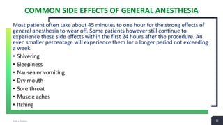 Pharmacology of anesthesia | PPTX