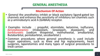 Pharmacology of anesthesia | PPTX