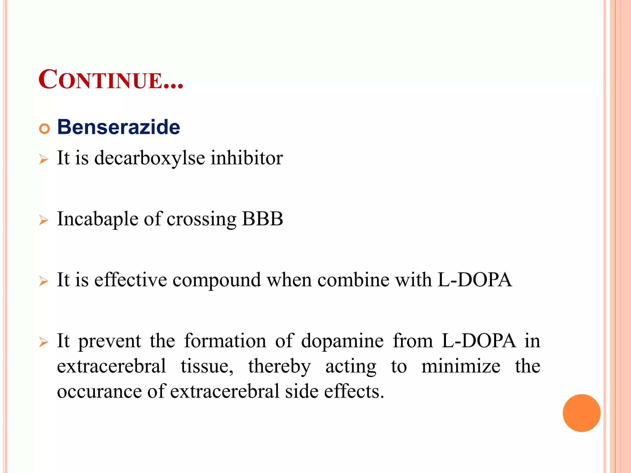 Pharmacology of antiparkinsons drug | PPTX