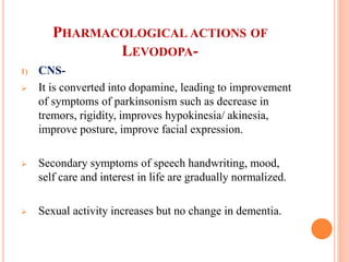 Pharmacology of antiparkinsons drug | PPTX