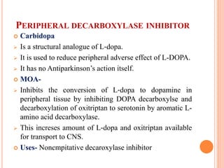 Pharmacology of antiparkinsons drug | PPTX