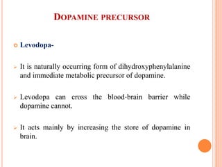Pharmacology of antiparkinsons drug | PPTX
