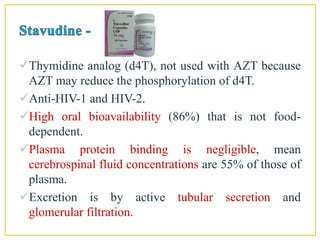 Pharmacology of antiretrovirals | PPTX