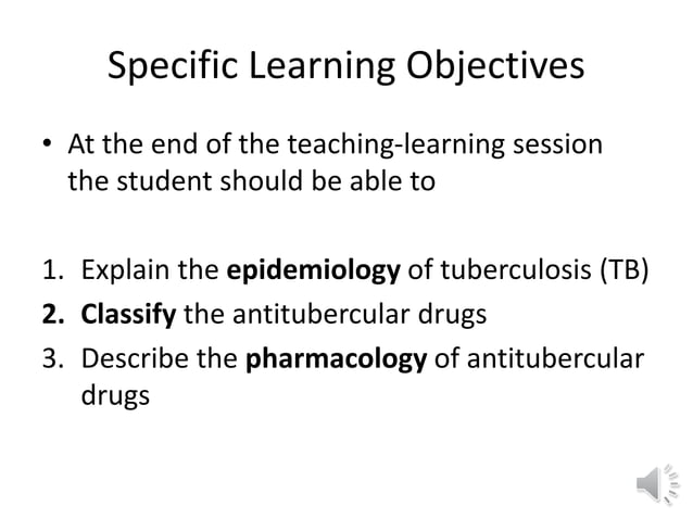 Pharmacology of antitubercular drugs | PPTX | Chemistry | Science