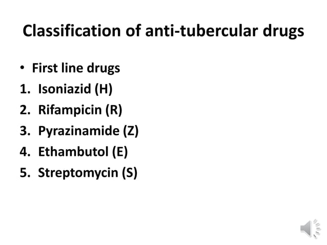 Pharmacology of antitubercular drugs | PPTX | Chemistry | Science